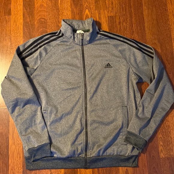 adidas | Jackets & Coats | Adidas Grey And Black Mens Track Jacket Size ...